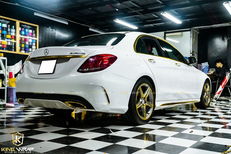 Dán điểm họa tiết Mercedes C300 màu vàng Yellow Gold CHM02E